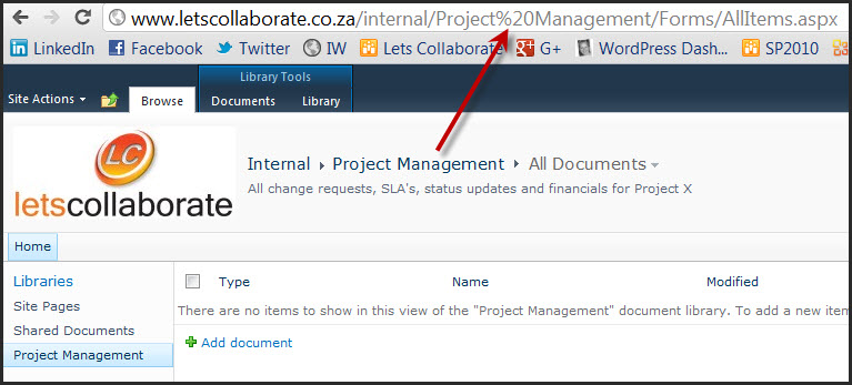 How to Avoid %20 in your SharePoint URL’s – Views from Veronique