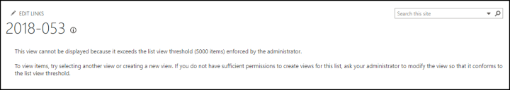 How to Fix the 5000 Item Limit Error Message in Classic #SharePoint ...