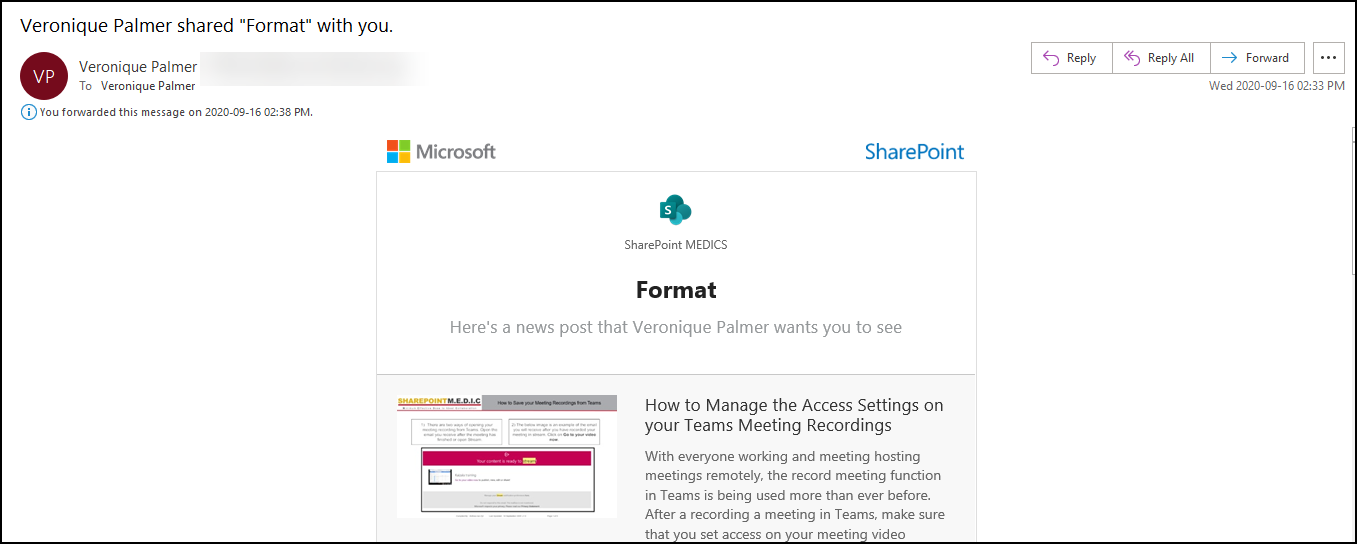 How to Format the SharePoint Online News Digest Email – Views from ...