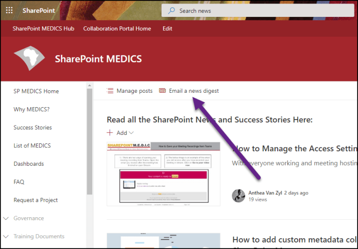 How to Format the SharePoint Online News Digest Email – Views from ...