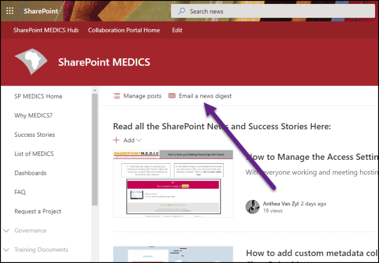 How to Format the SharePoint Online News Digest Email – Views from ...