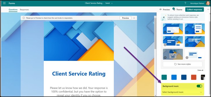 New Formatting Options for Microsoft Forms – Views from Veronique