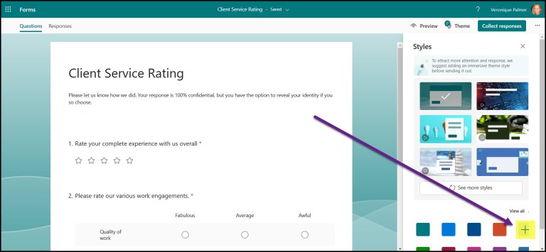 New Formatting Options for Microsoft Forms – Views from Veronique